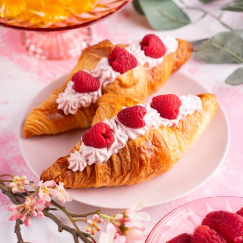 Raspberry Cream Croissant Recipe