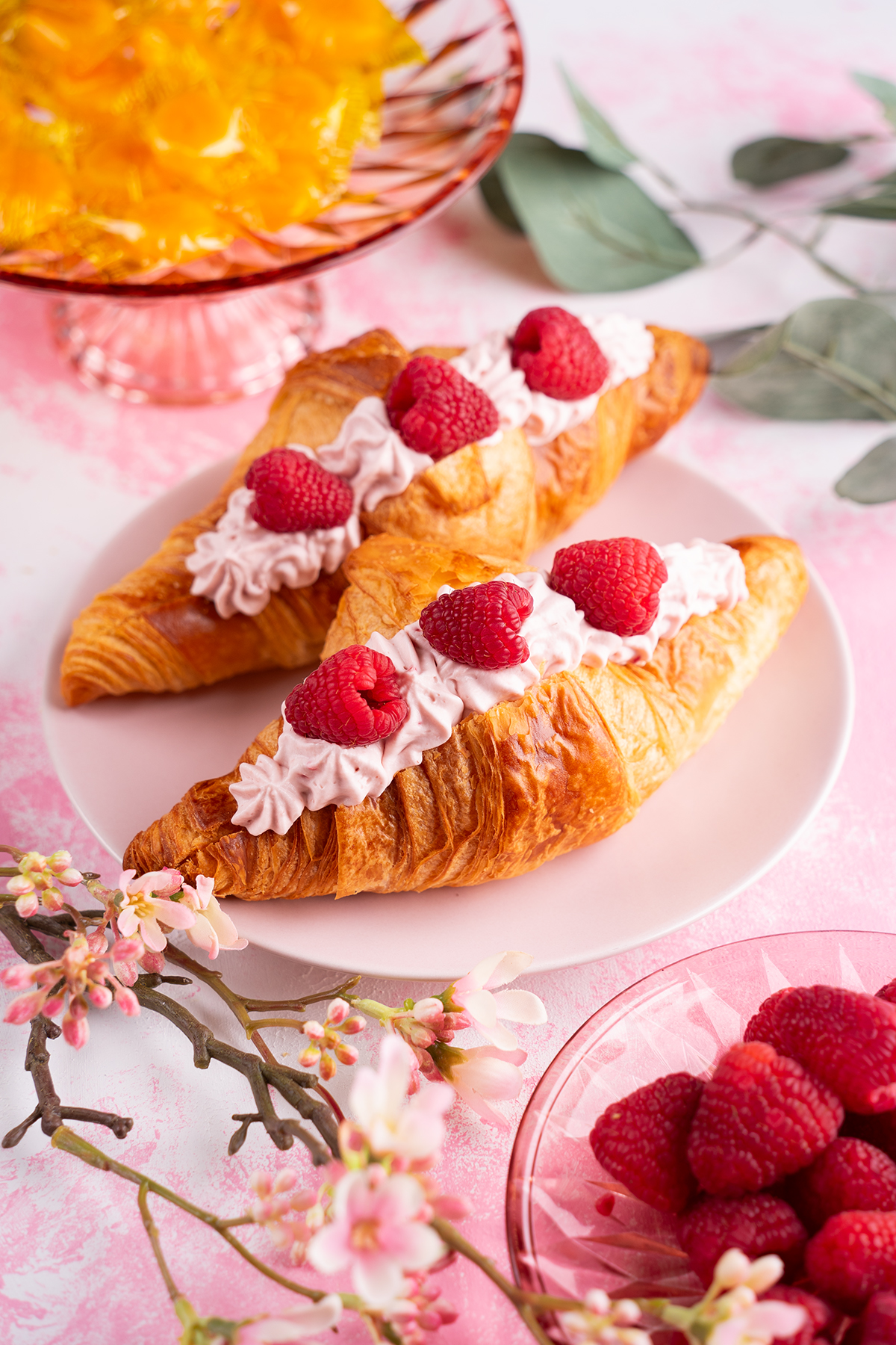 Raspberry Cream Croissant Recipe